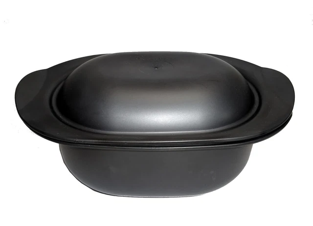 TUPPERWARE ULTRA PLUS Pro 3 Liter Kasserolle schwarz Kunststoff Bräter ...