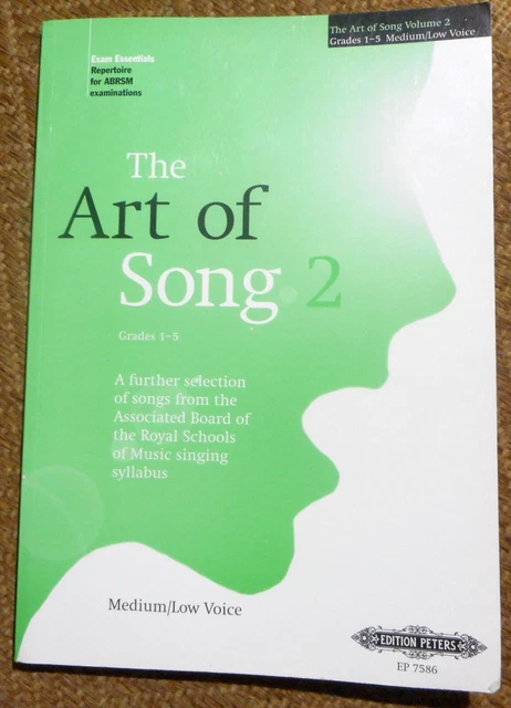 THE ART OF SONG 2 - ABRSM Grade 1 - 5 - Medium / Low Voice - Edition ...