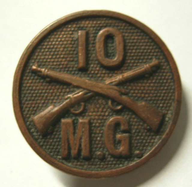 WW1 US ARMY 10th Infantry Regiment "MG" Machine Gun Enlisted Collar ...
