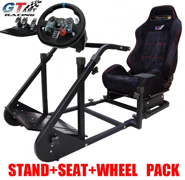 GT ART RACING Cockpit Steering Wheel Stand+Logitech G29/G920 ...