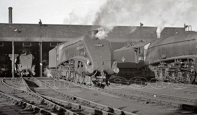 ORIGINAL 35MM B&W Negative of ex LNER A4 4-6-2 60003 60032 60034 Kings ...