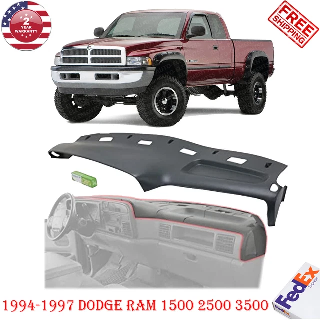 DASH COVER OVERLAY Gray Fits For 1994-1997 Dodge Ram 1500 2500 3500 EUR ...