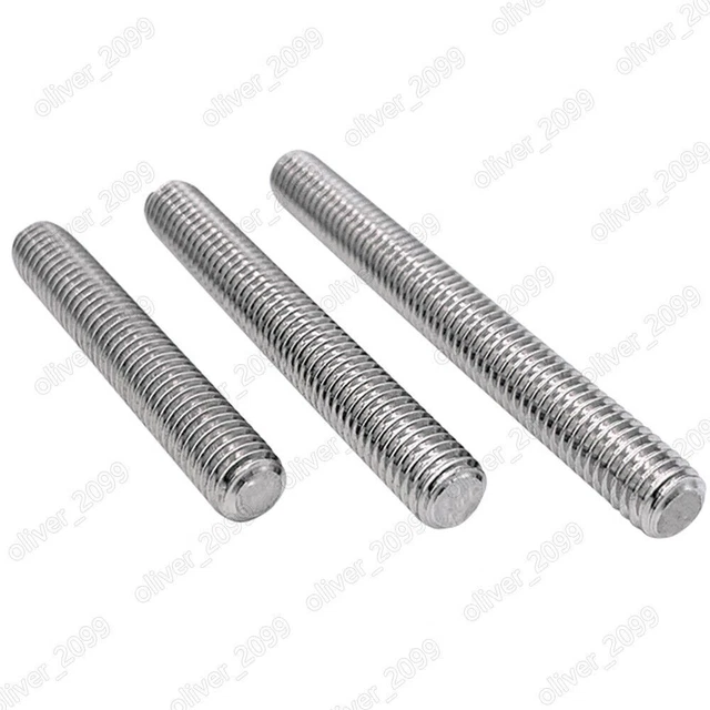 M6 M8 M10 M12 M16 304 Stainless Steel Threaded Rods Metric Thread Stud ...