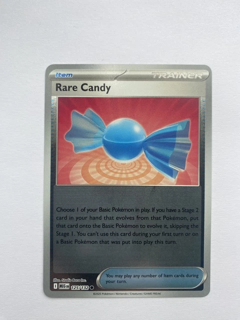 RARE CANDY 125/132 Reverse Holo - Mega Evolution - Pokemon - NM/M ...