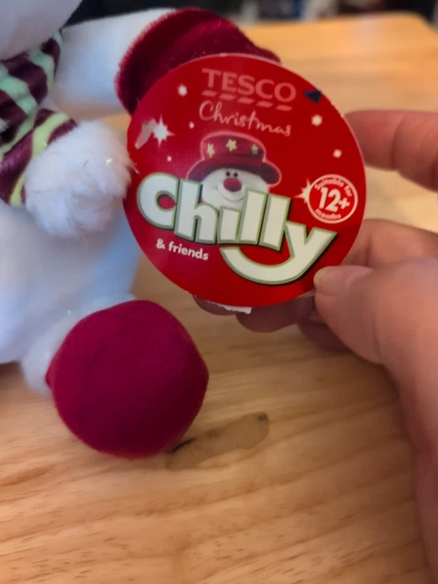 TESCO CHILLY SNOWMAN With Deep Red Hat Hands And Feet With Tags £7.52 ...