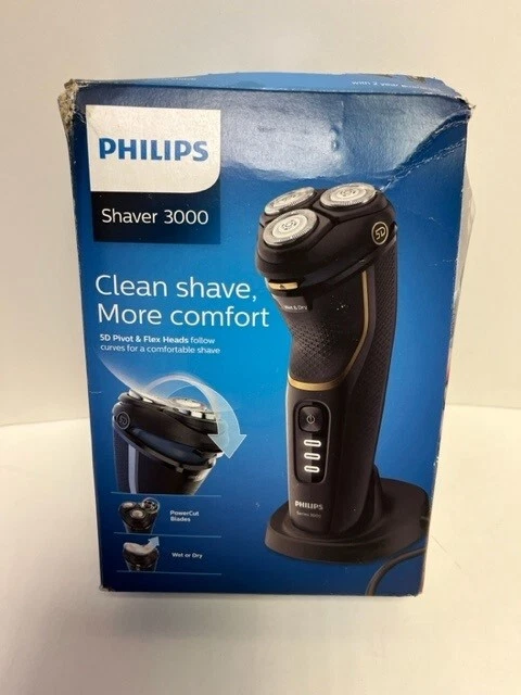 PHILIPS SERIES 3000 Wet and Dry Men's Electric Shaver, new, box damaged ...