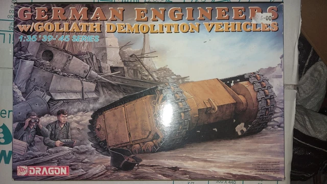 GERMAN ENGINEERS W/ Goliath Demo Vehicles Dragon Models 1:35 Scale ...
