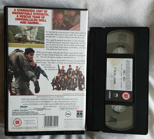 NAVY SEALS (VHS) BIG BOX - Charlie Sheen + Michael Biehn + Bill Paxton ...