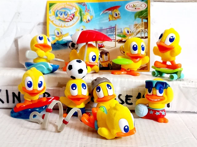 SORPRESINE KINDER FERRERO SERIE COMPLETA 9x FIGURE PULCINI SPORTY ...