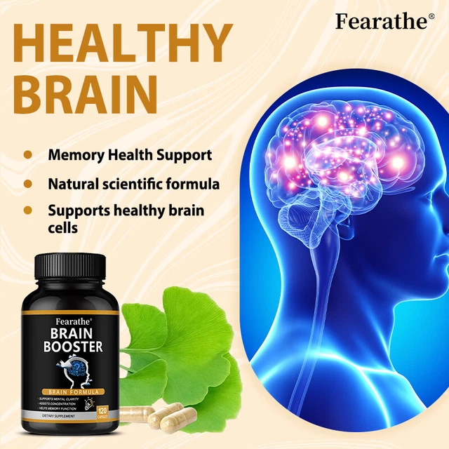 BRAIN BOOSTER SUPPLEMENTS Promote Nercous System Physical Health 120 ...