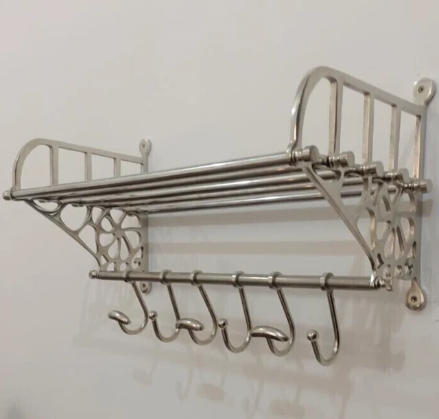 TRAIN RACK DÉCOR Train Hall Luggage Wall Mounted Rack Shelf Hooks ...