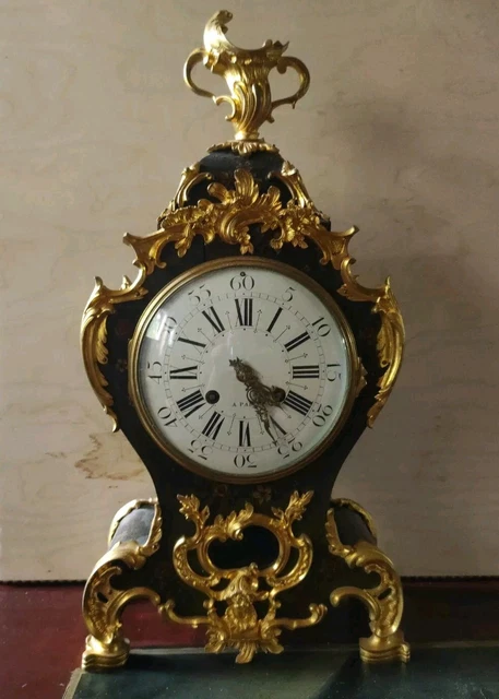 PENDULE / KAMINUHR Antik / Cartel Ancien / Barock Uhr Rokoko / Louis XV ...