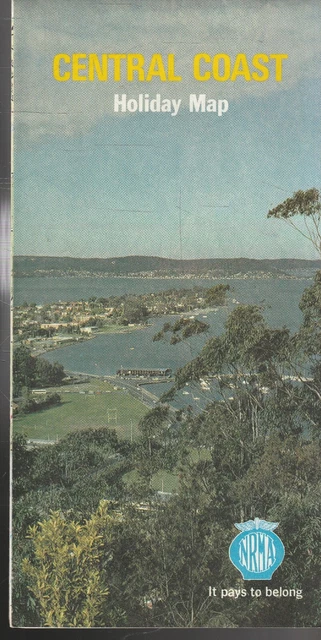 OLD AUSTRALIAN MAP , Nrma , Central Coast Holiday Map , Nsw $16.00 ...