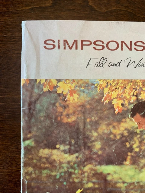 1960 SIMPSONS SEARS Fall & Winter Catalogue Canada $125.00 - PicClick CA