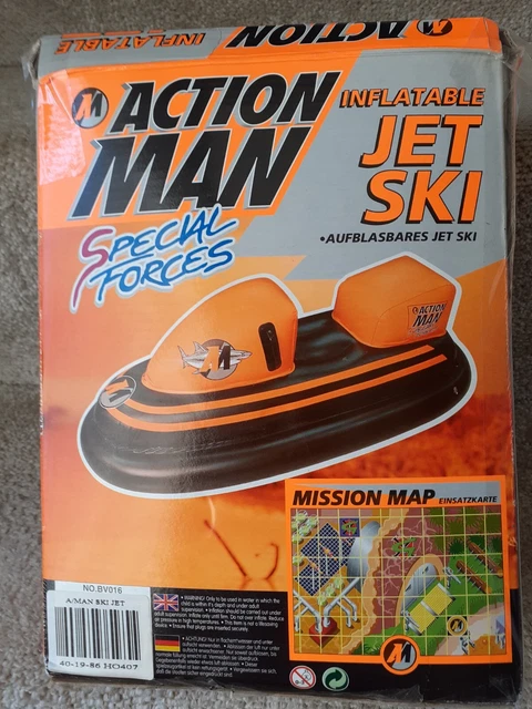 RARE ACTION MAN Inflatable Special Forces Jet Ski Hasbro 1997 Boxed 58 ...