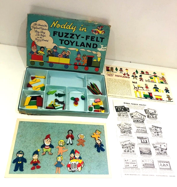 VINTAGE 1970S BOXED NODDY IN FUZZY FELT TOYLAND CHARACTERS FIGURES ...