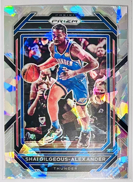 2022-23 PRIZM SHAI Gilgeous-Alexander argent glace fissurée parallèle ...