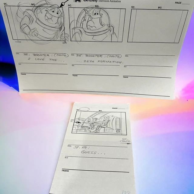 BUZZ LIGHTYEAR DISNEY Production Storyboard Original! Star Command Toy ...