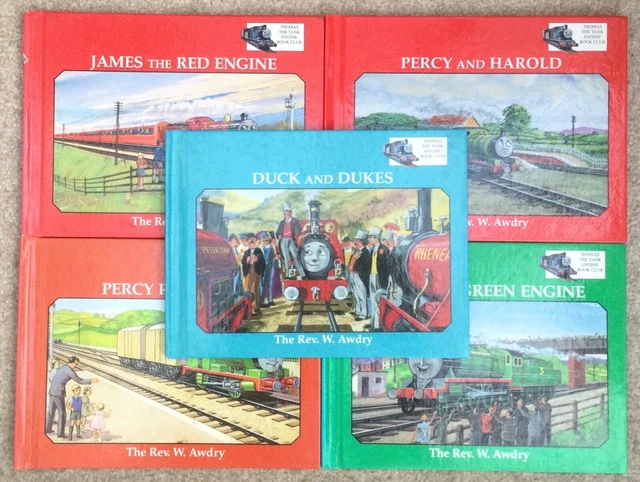 THOMAS THE TANK Engine Book Club Bundle x5 Books Rev W Awdry Grolier ...