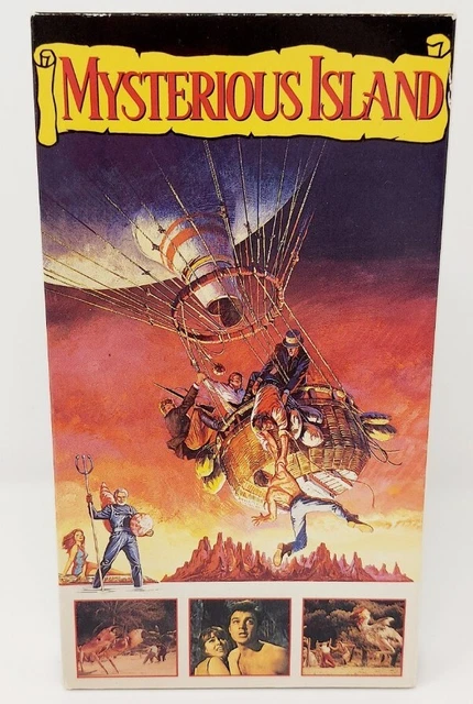 MYSTERIOUS ISLAND (VHS, 1993) Jules Verne Captain Nemo Creature Monster ...