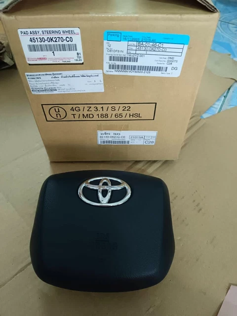 100% GENUINE TOYOTA Hilux airbag 45130-0K270-C0 PAD ASSY STEERING WHEEL ...