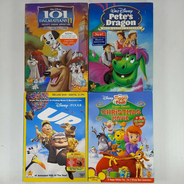 DISNEY DVD LOT 101 Dalmatians 2, Pete's Dragon, Up, Tigger & Pooh ...