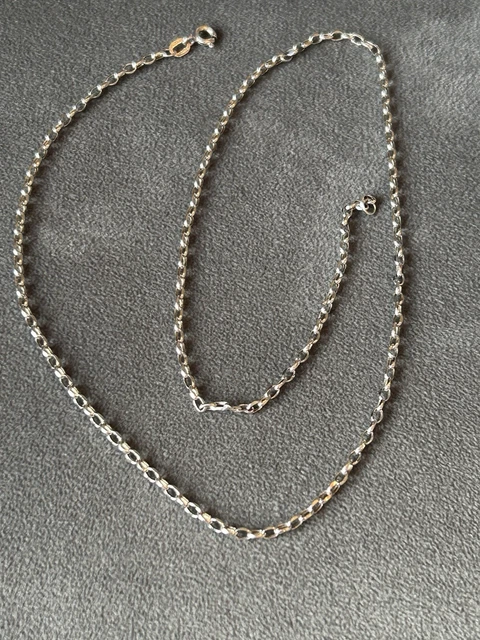 WHITE GOLD 375 9ct Chain Necklace solid hallmarked pre loved £73.50 ...