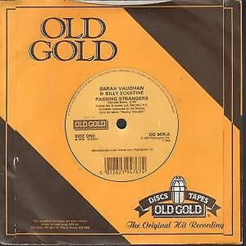 SARAH VAUGHAN AND Billy Eckstine Passing Strangers 7" vinyl UK Old Gold ...