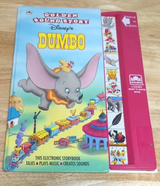 1993 DISNEY DUMBO GOLDEN SOUND story book music sound talks works New ...