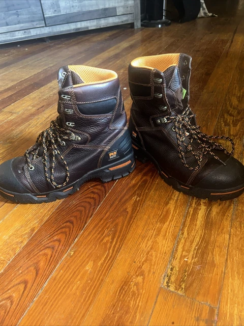 TIMBERLAND PRO ENDURANCE 8 Inch Brown Steel Toe Boot Men’s Size 11W ...