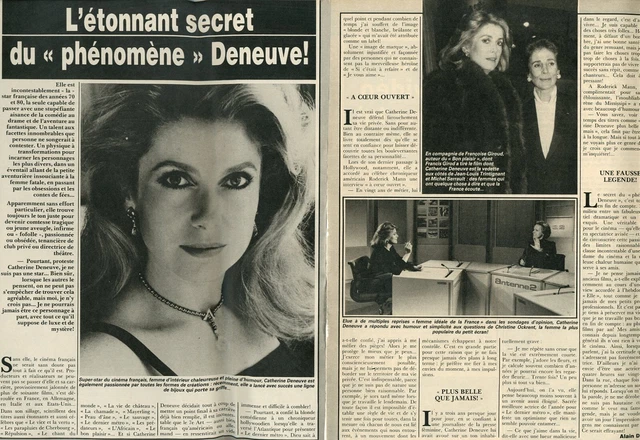 COUPURE DE PRESSE Clipping 1984 Catherine Deneuve (3 pages) EUR 5,00 - PicClick FR