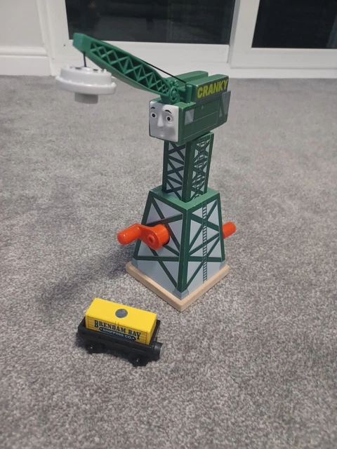 THOMAS THE TANK ENGINE WOODEN RAILWAY CRANKY CRANE WORKING And Cargo ...