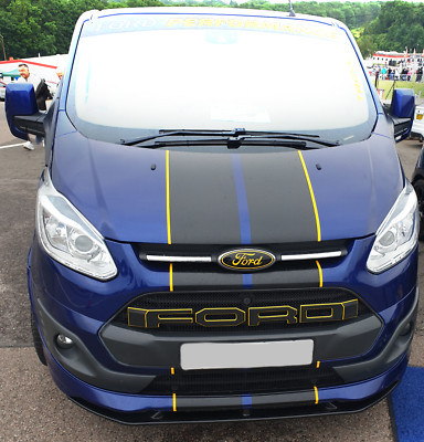 FORD TRANSIT CUSTOM Sport Bonnet & Rear Door Kit Decal Stripes Stickers ...