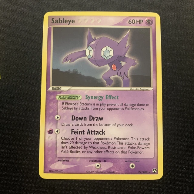 LP SABLEYE 22/108 - Carte Pokémon Vintage Non Holo Rare - EX Power ...