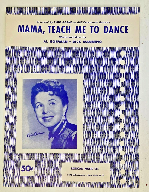VINTAGE SHEET MUSIC-1956-MAMA Teach Me To Dance-Eydie Gorme-Ukulele ...