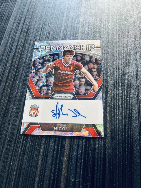 2023-24 PANINI PRIZM EPL Steve Nicol Penmanship Choice Autograph auto ...