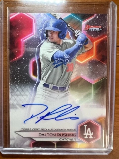 DALTON RUSHING 2023 Bowman's Best On Card AUTOGRAPHE Prospect DODGERS # ...