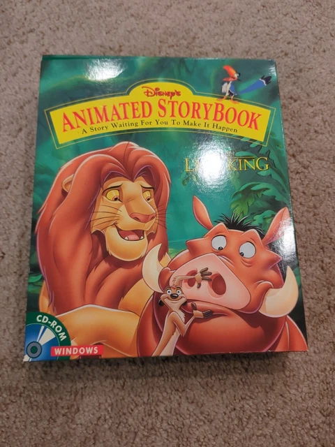 DISNEY'S THE LION King Animated StoryBook PC CD-Rom 1995 Windows New £ ...
