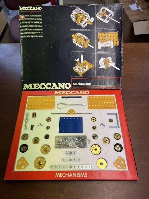 VINTAGE MECCANO MECHANISMS Set, 1972,100% Complete in Original Box with ...