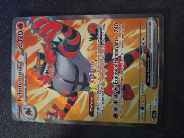 CARTE POKÉMON FELINFERNO EX 187/162 EV05 Full Art Forces Temporelles ...