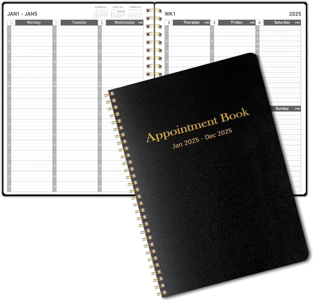 APPOINTMENT BOOK 2025 8.5 x11" Jan 2025-Dec 2025 Daily Weekly and Monthly Planer £13.77 ...