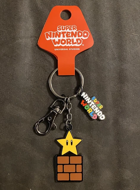 SUPER NINTENDO WORLD Universal Studios Hollywood BLOCK KEYCHAIN PARK ...