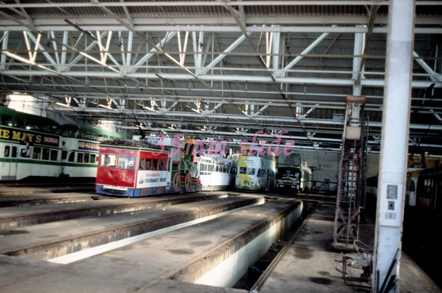 BLACKPOOL ILLUMINATED TRAM 733 Western Train Rear Rigby Rd 1988 Orig ...