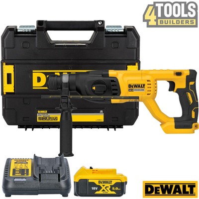DEWALT DCH133 18V Brushless SDS+ Hammer Drill + 1 x 5Ah Battery ...