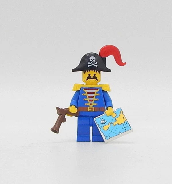 LEGO PIRATE CAPTAIN Figure with Treasure Card and Gun - Minifigure £10. ...