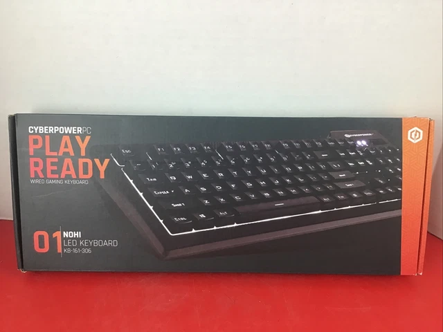 CYBERPOWER PC PLAY Ready 01 Nohi LED Wired Gaming Keyboard Black KB-161 ...