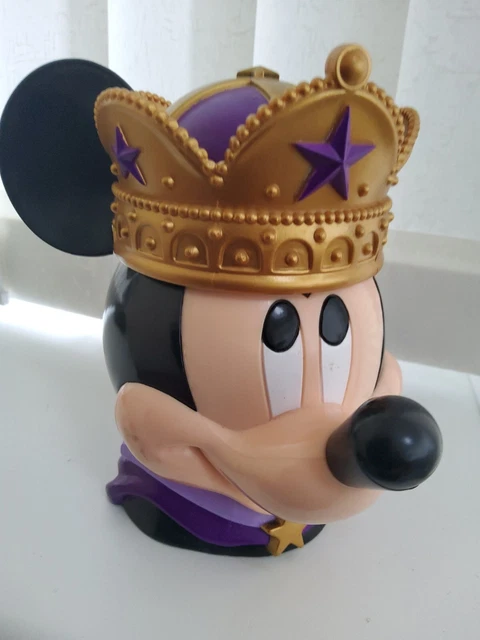 DISNEY ON ICE Mickey Mouse King Crown Mug Cup Lift Up Lid Collectible £ ...