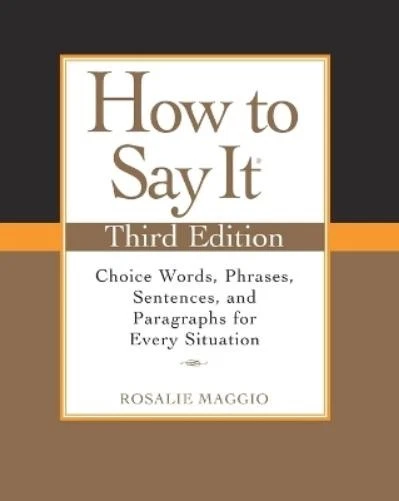 ROSALIE MAGGIO HOW to Say It, Third Edition (Poche) EUR 32,30 - PicClick FR