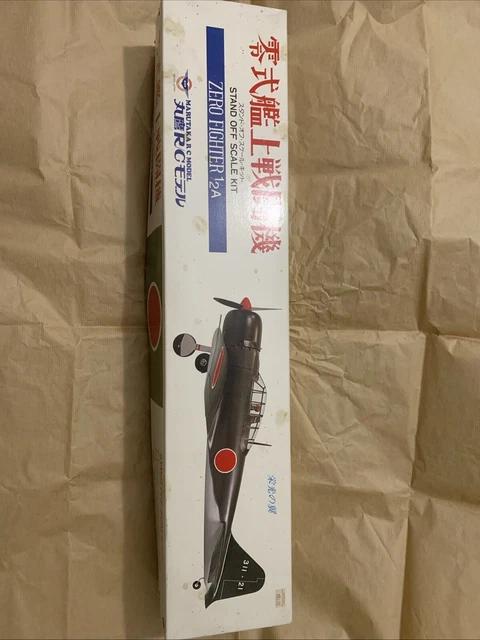 VINTAGE MARUTAKA R/C MODEL Balsa Kit "ZERO FIGHTER 1/2A" Stand OFF Kit ...