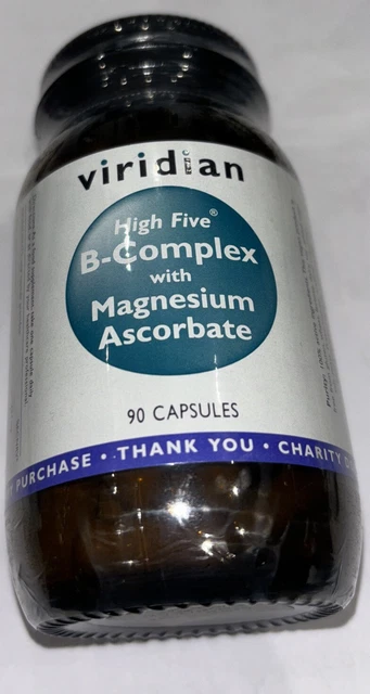 VIRIDIAN HIGH FIVE B-Complex with Magnesium Ascorbate 90 capsules £12. ...